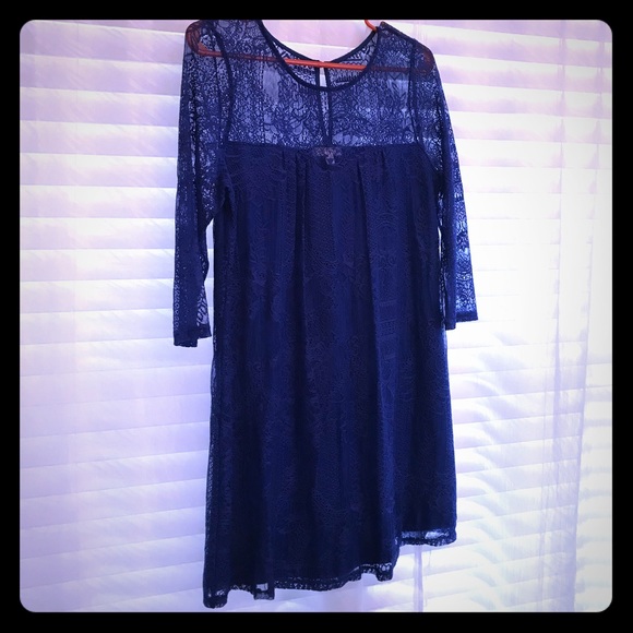Socialite | Dresses | Royal Blue Lace Dress | Poshmark